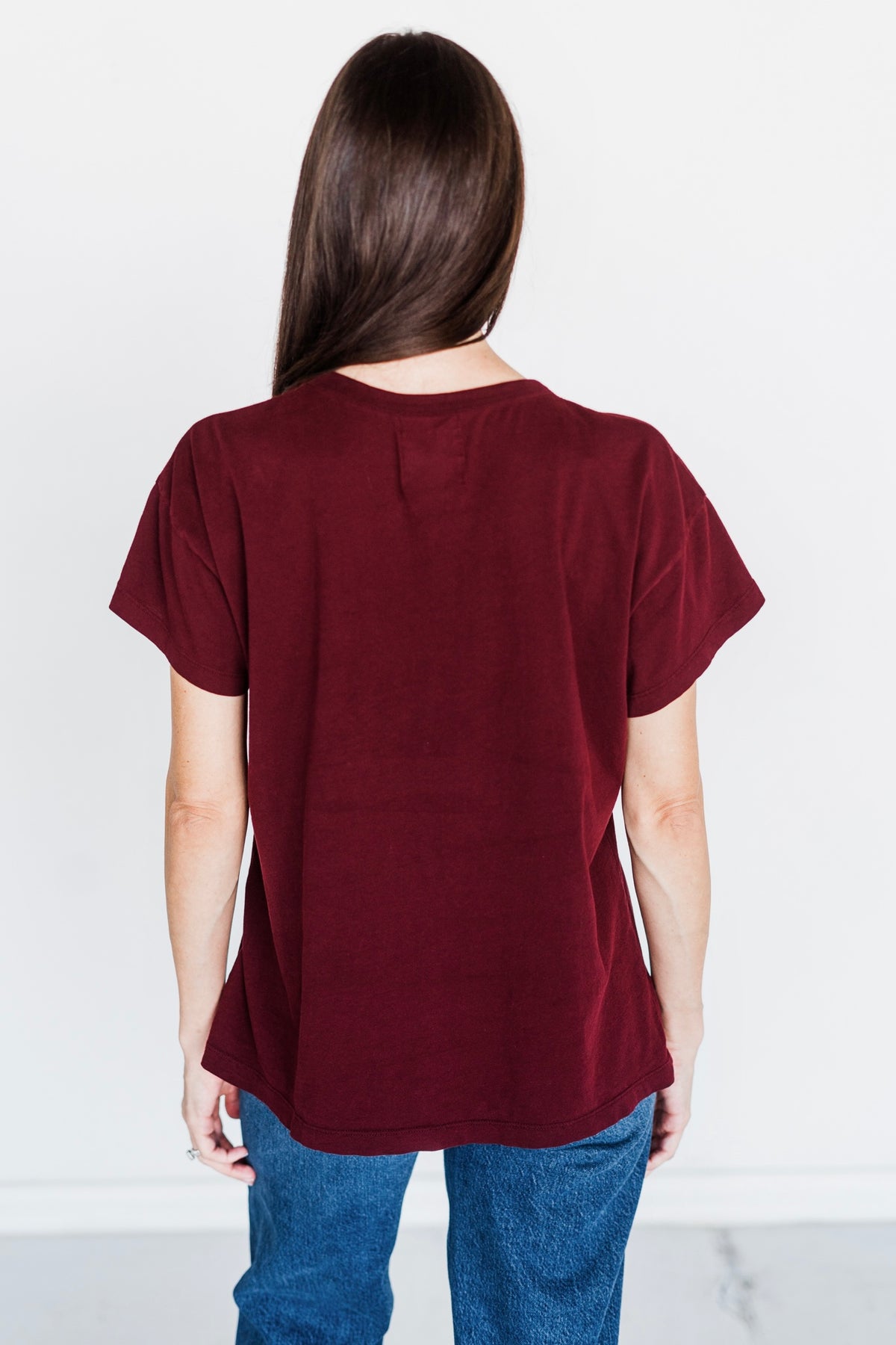 Prescott Tee in Oxblood & Olive | Favour